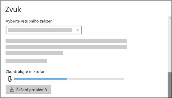 Řešení problémů s mikrofonem | Microsoft Support
