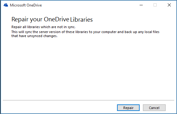Repair sync connections in OneDrive for work or school | Microsoft Support