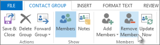 Remove names from a contact group | Microsoft Support