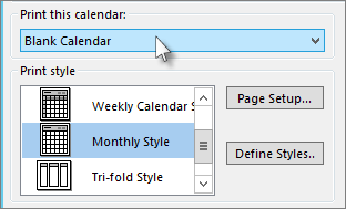 Print a blank calendar | Microsoft Support