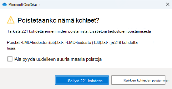 Tiedostojen tai kansioiden poistaminen OneDrivessa | Microsoft Support