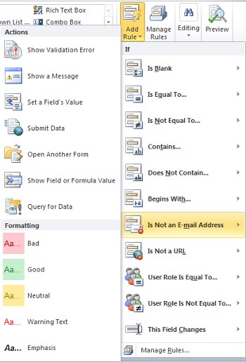 Ajouter des règles de validation | Microsoft Support